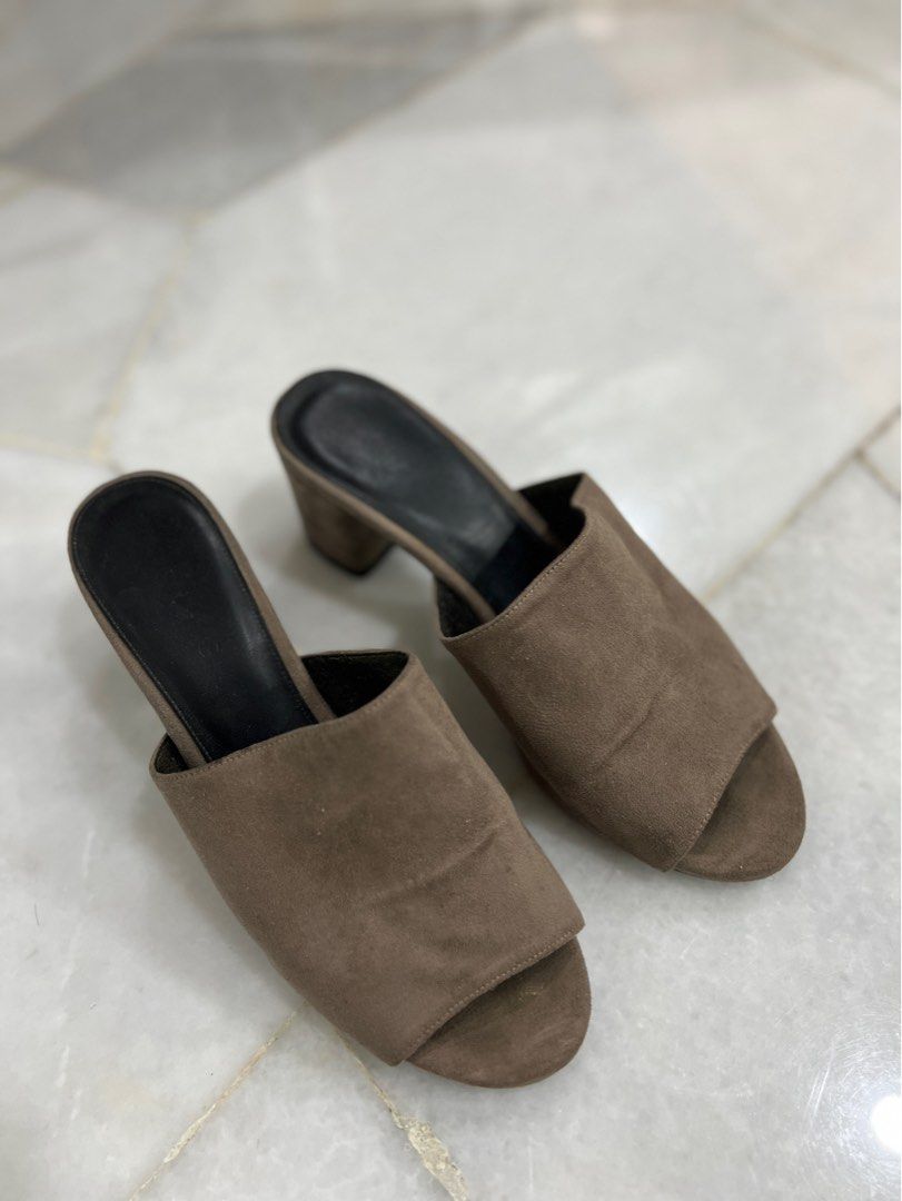 Christy Ng Suede Deborah Mule, Women's Fashion, Footwear, Heels on ...