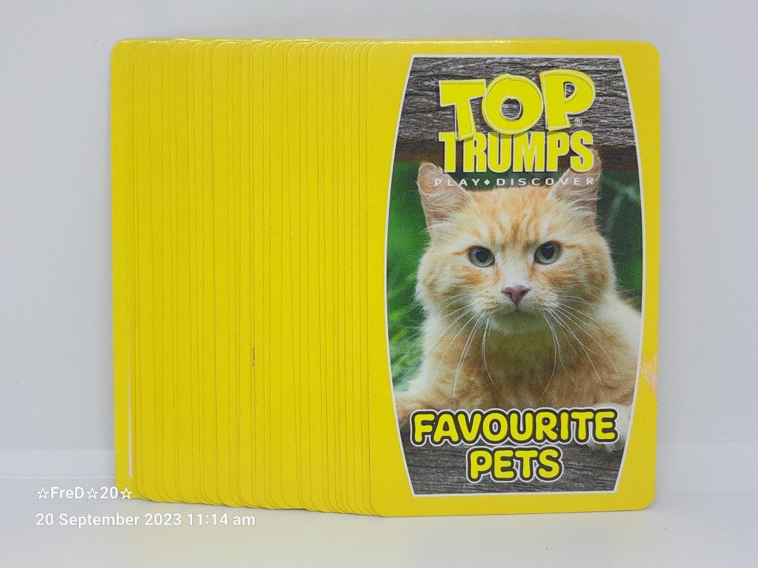 Complete 2020 Top Trumps Play Discover Favourite Pets Card Game ...