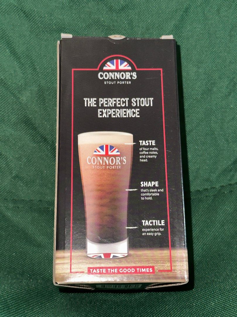 Connors Stout Glass (0.5L), Hobbies & Toys, Memorabilia & Collectibles ...