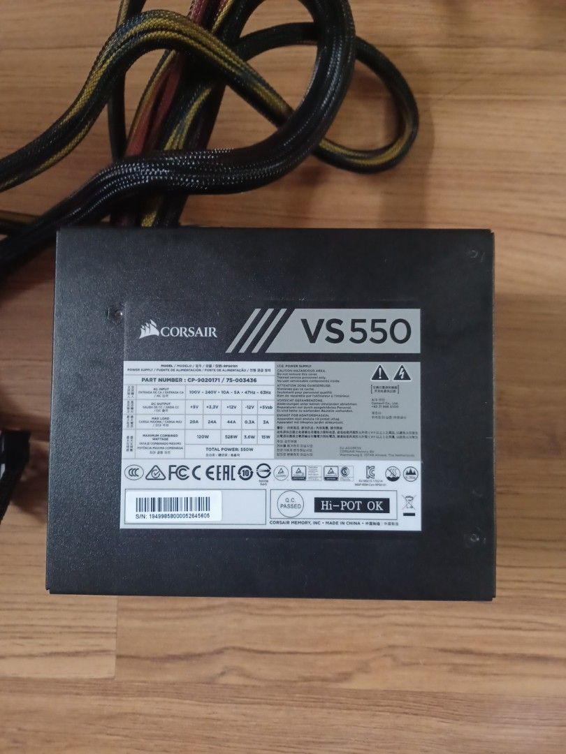 Corsair VS500 Atx Psu, Computers & Tech, Parts & Accessories, Computer Parts on Carousell