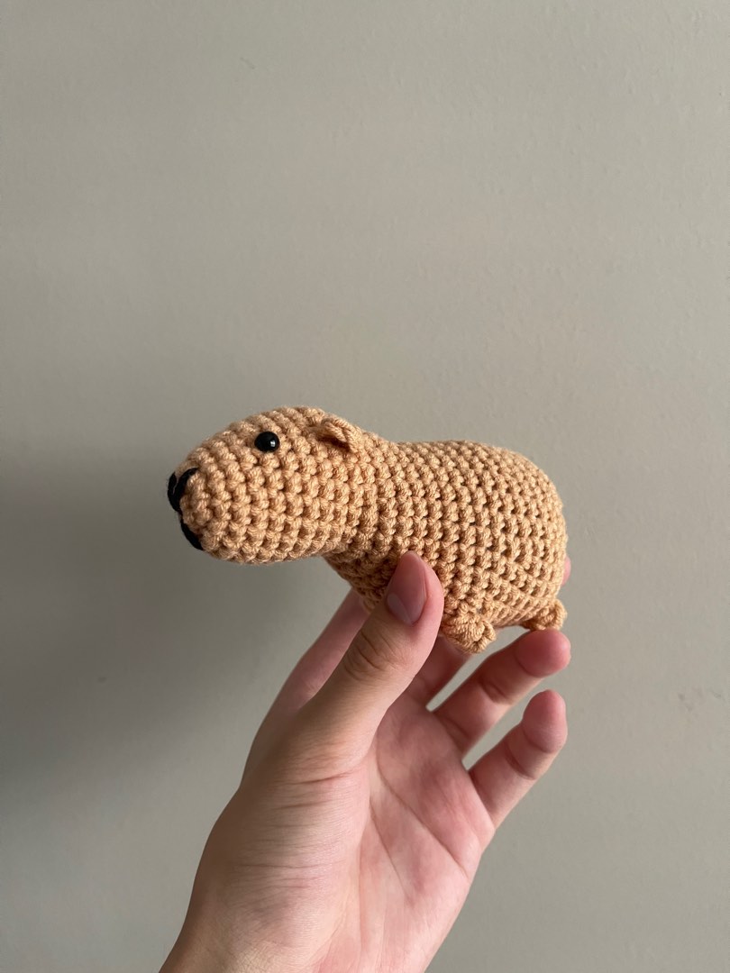 Crochet Capybara, Hobbies & Toys, Stationery & Craft, Handmade Craft on ...