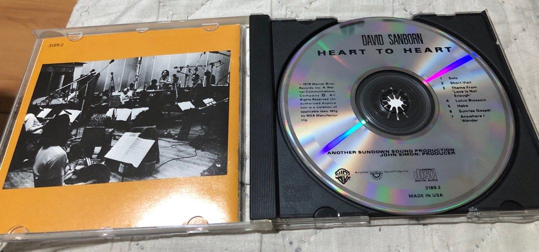 David Sanborn Heart To Heart Album, Hobbies & Toys, Music & Media, CDs ...
