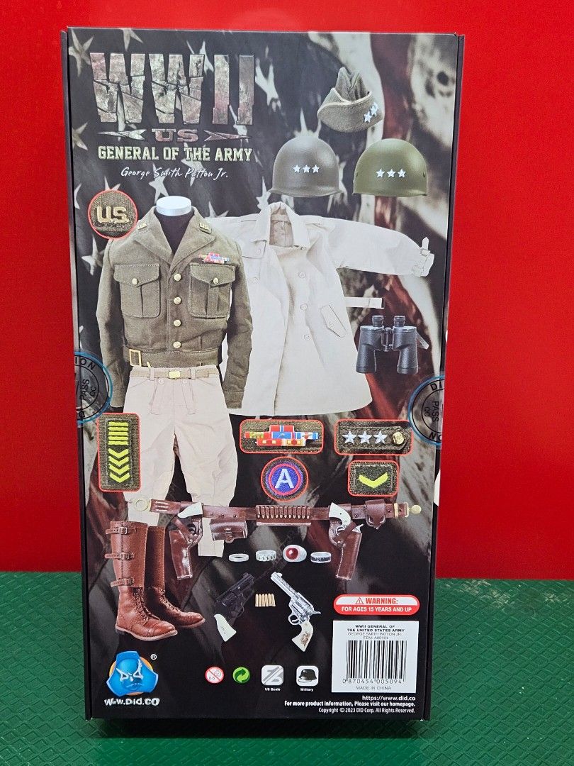 DiD WWII U.S.Army General George S. Patton Jr. [1:6 scale], Hobbies ...