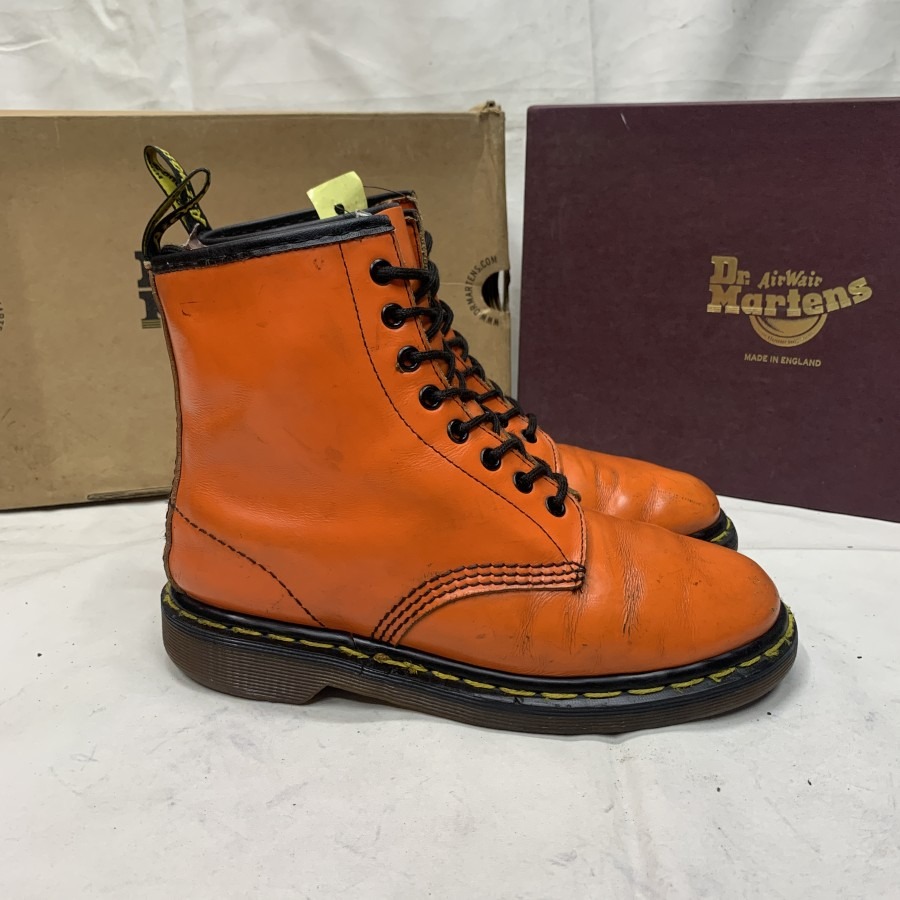Dr Martens 1460 Orange Boots Docmart Original Authentic 100% Boot Shoes ...