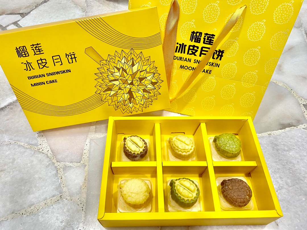Durian snow skin Mooncake, Food & Drinks, Homemade Bakes on Carousell