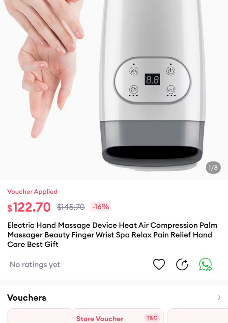 Electric Hand massage device, Health & Nutrition, Massage Devices on ...