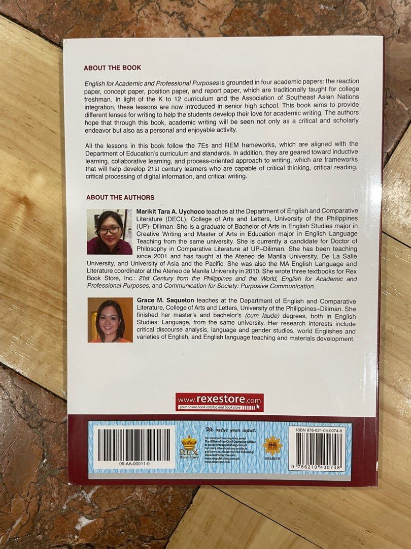 English for Academic and Professional Purposes | Uychoco & Saqueton ...