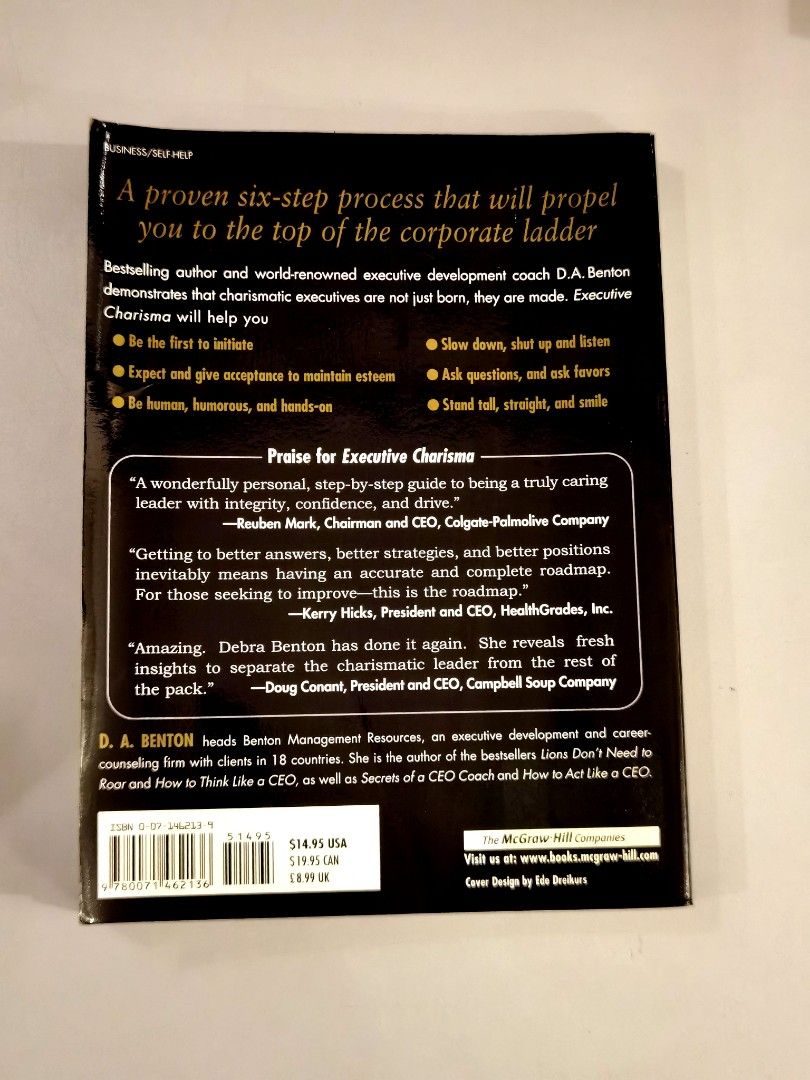 Executive Charisma Six Steps To Mastering The Art Of Leadership Book By ...