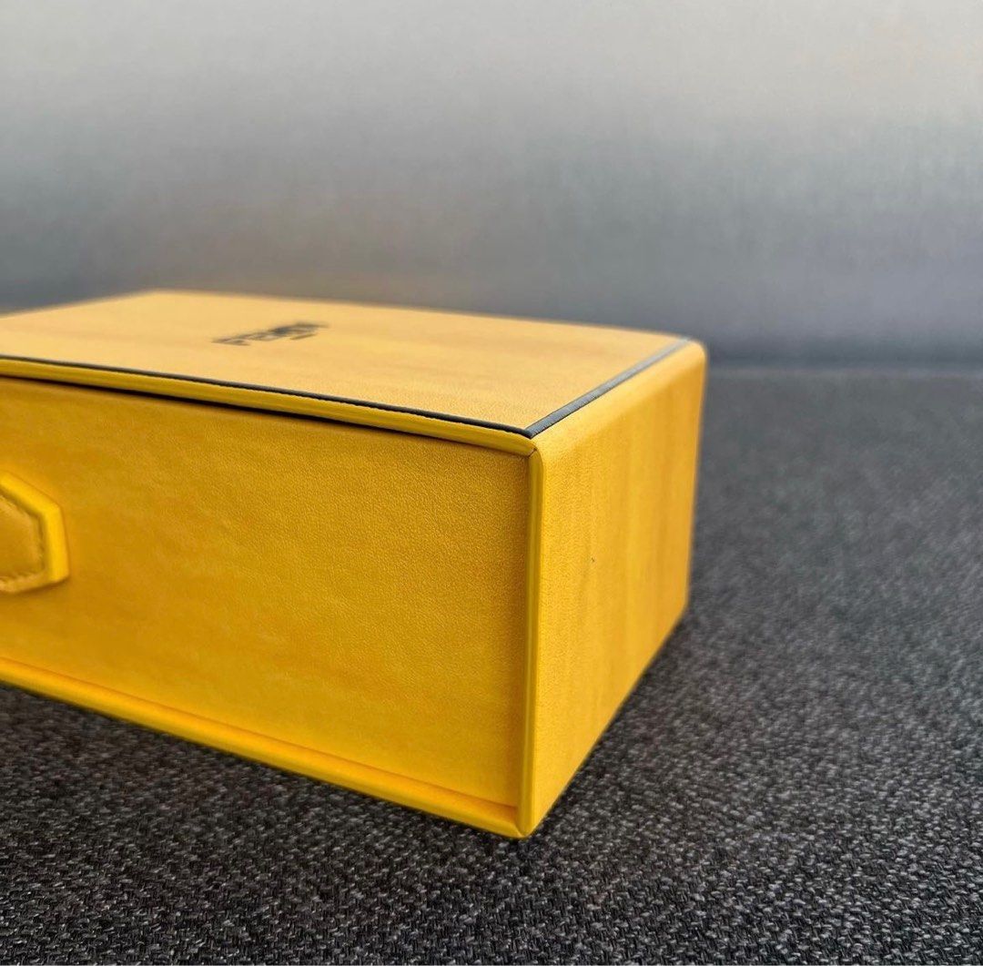 Fendi Box Bag Lambskin Yellow, Luxury, Bags & Wallets on Carousell