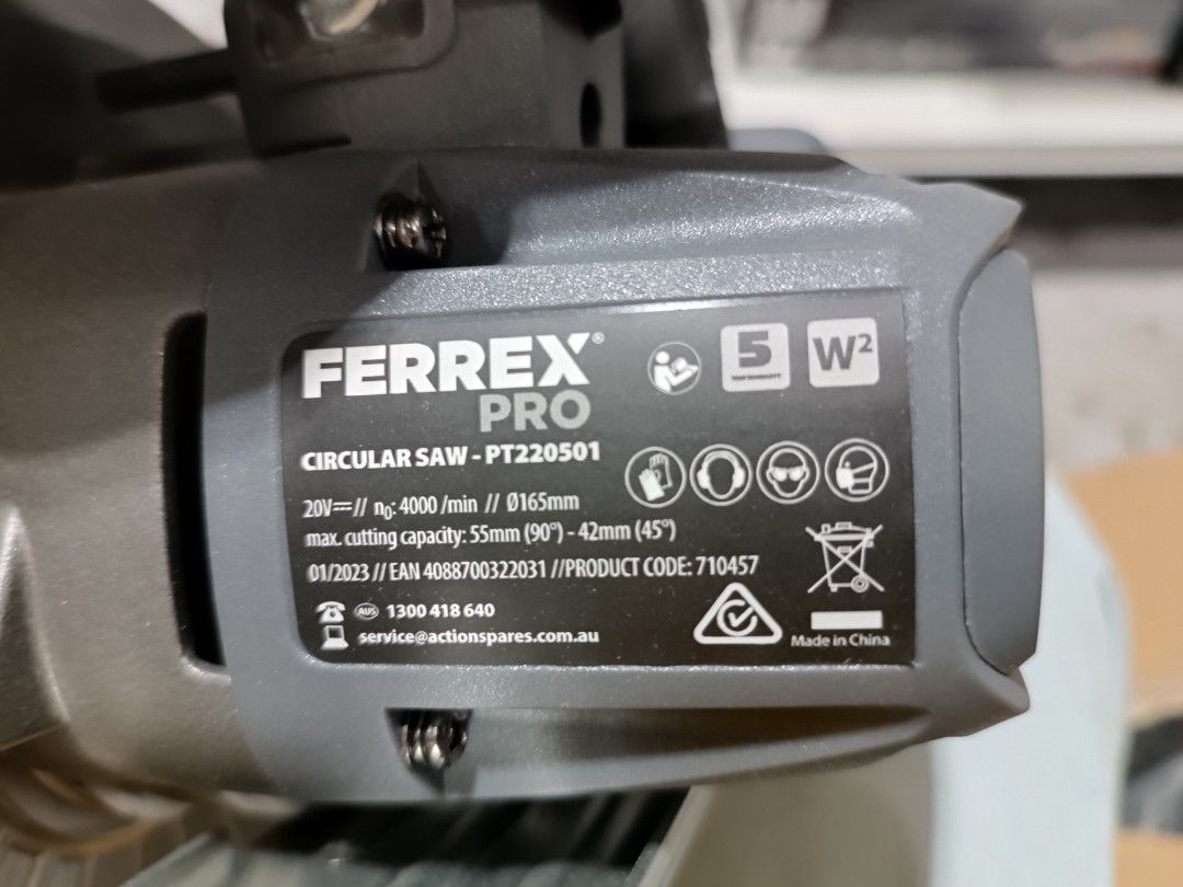 Ferrex Pro Cordless Brushless Circular Saw Skin Only, Furniture & Home ...