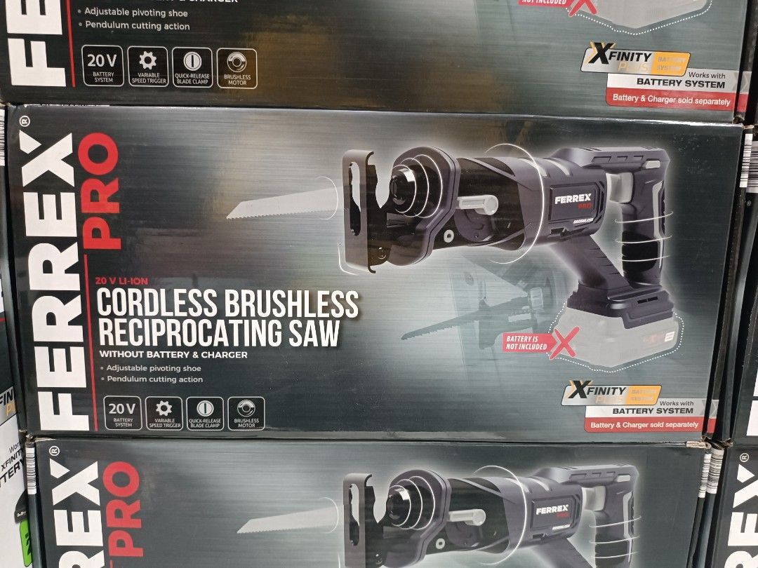 Ferrex Pro Cordless Brushless Reciprocating Saw Skin Only, Furniture ...