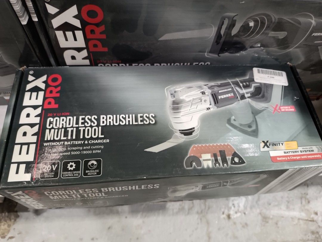 Ferrex Pro Cordless Brushless Multi Tool Skin Only, Furniture & Home ...
