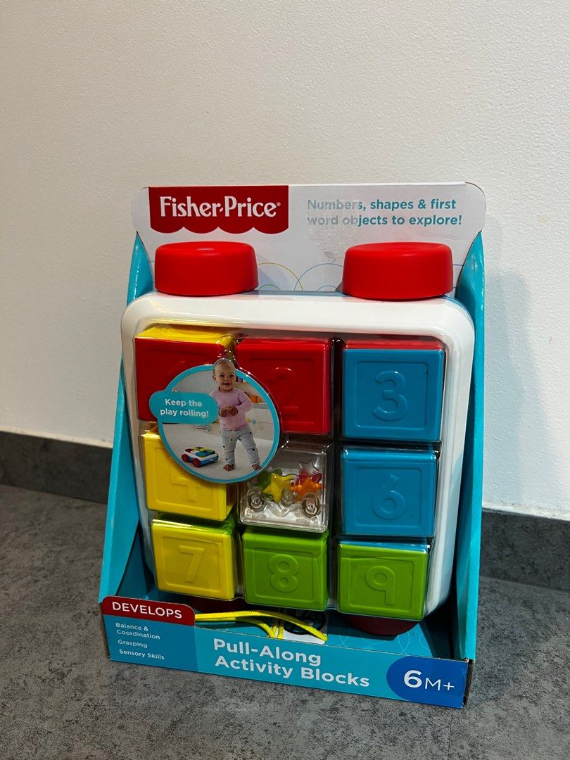 Fisher Price Pull-Along Activity Blocks, Babies & Kids, Infant Playtime ...