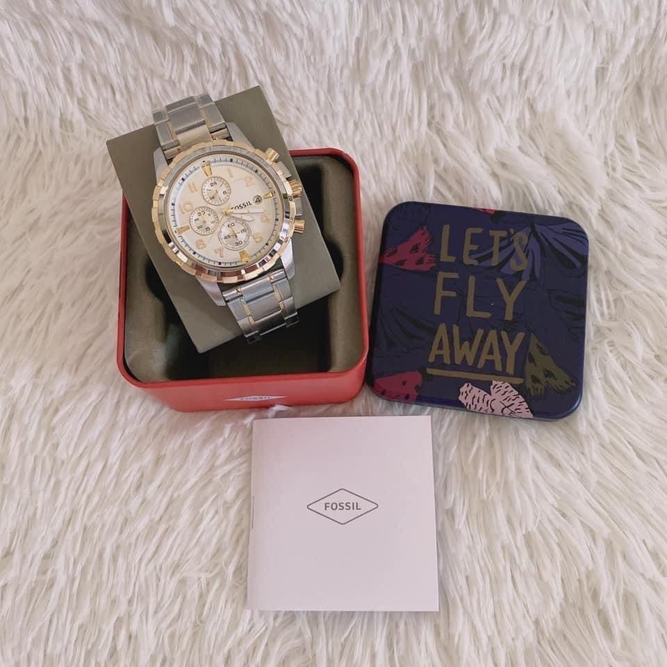 Fossil dean chronograph Fs4795, Men's Fashion, Watches & Accessories ...