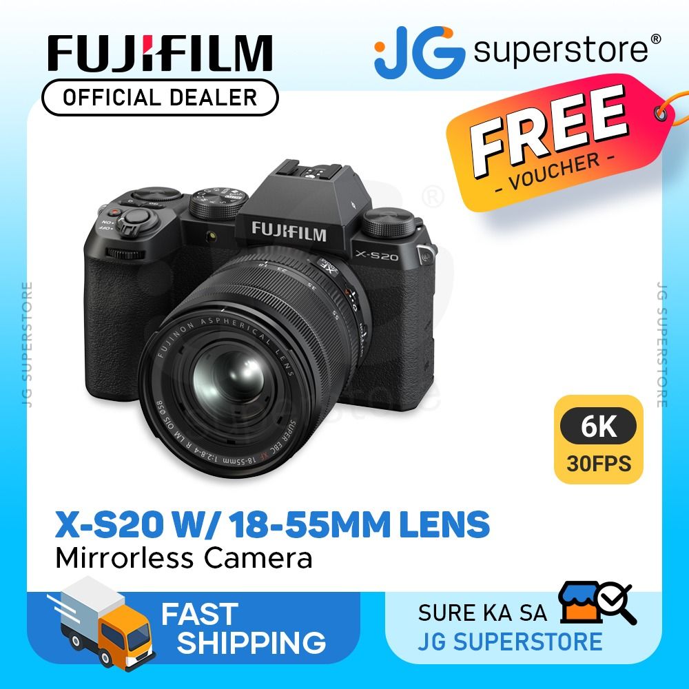 FUJIFILM X-S20 with XF 18-55mm Kit R LM OIS Lens with TG-BT1 Tripod Grip Bluetooth for ...