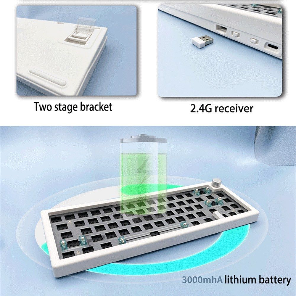GMK 67 Gasket Hot Swappable 3 Connection Mode Mechanical Keyboard Kit ...