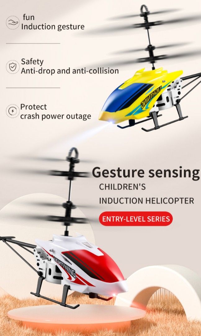 Hand sensing Infrared Induction Rechargeable Helicopter for Kids ...