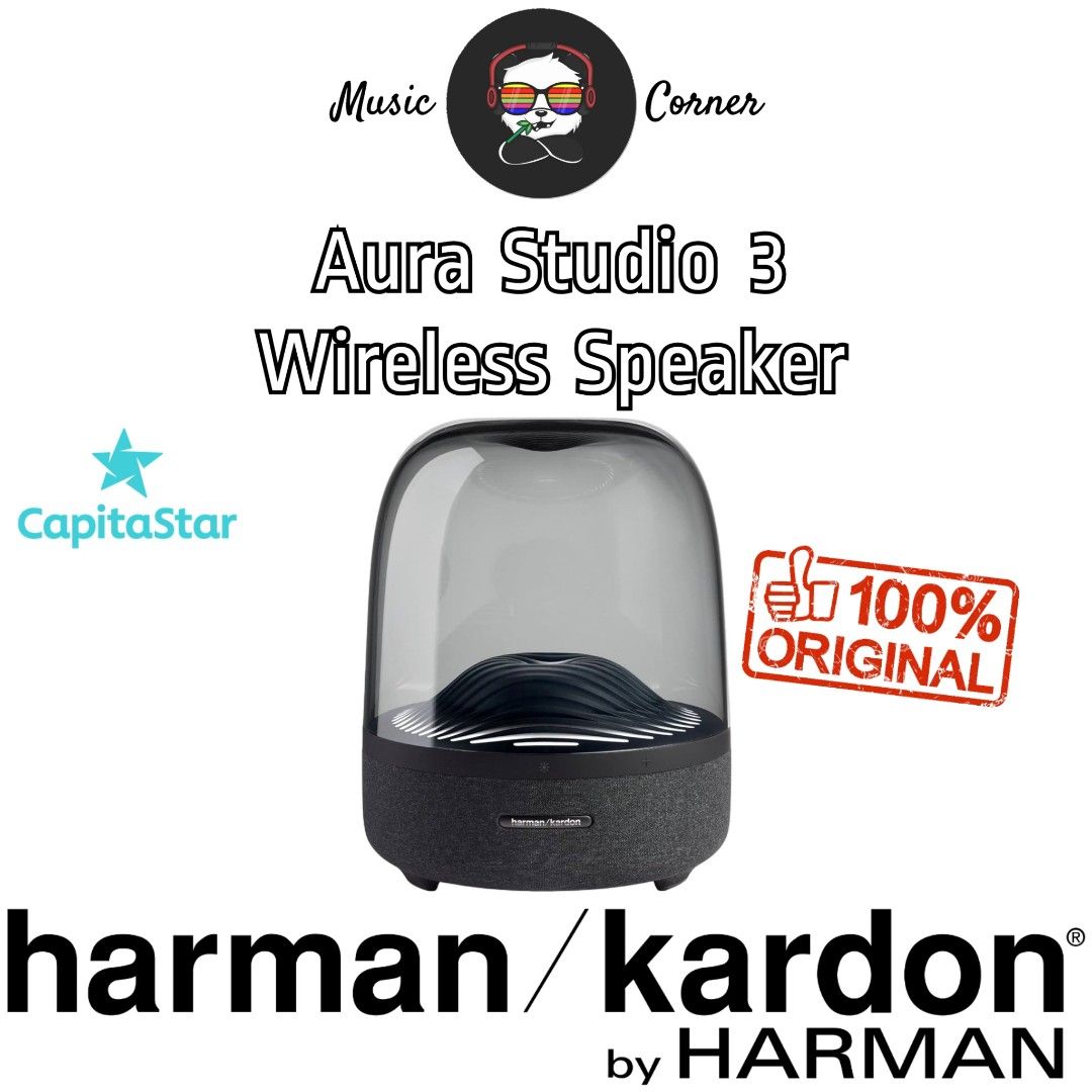 Harman Kardon Aura Studio 3 Wireless Speaker with Ambient Lighting ...