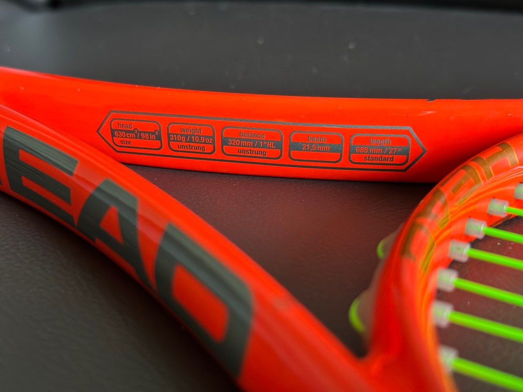 Head Radical Pro Tennis Racket, Sports Equipment, Sports & Games ...