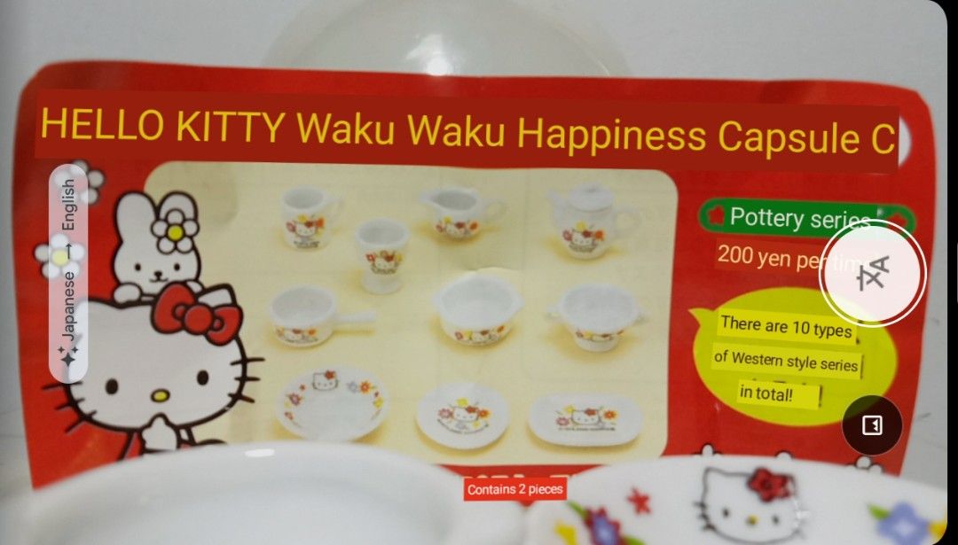 HELLO KITTY Pottery Set mini WAKU WAKU SANRIO Ceramic Gashapon, Hobbies & Toys, Memorabilia ...
