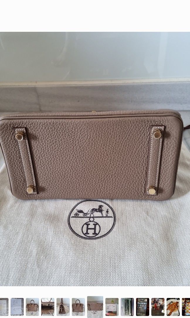 Hermes Birkin 25 Stamp Z Togo GHW, Luxury, Bags & Wallets on Carousell