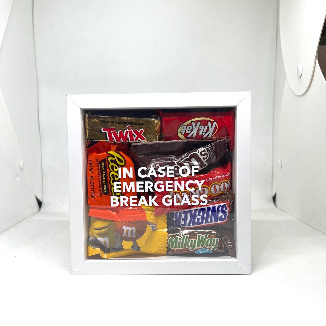 In Case of Emergency Break Glass Frame with 15 Assorted Funsized ...
