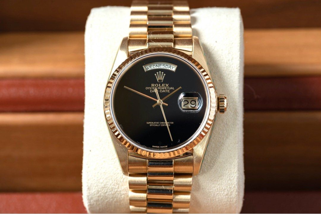 [INSTOCK] Rolex Day Date Onyx Custom Dial Cal 3055/3155, Luxury ...