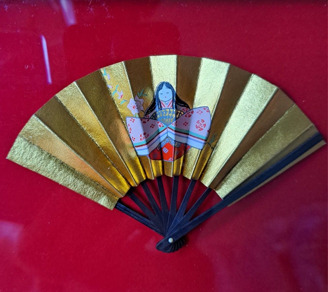 JAPANESE FAN ART DESK/WALL MOUNTED FRAME!, Furniture & Home Living ...