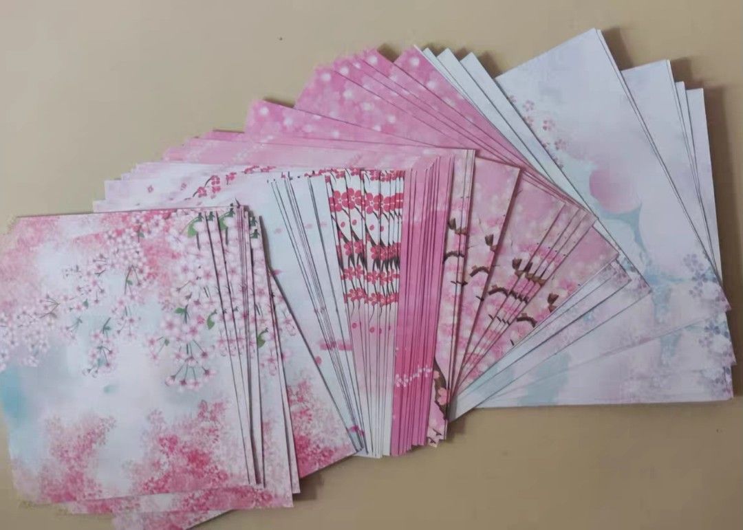 Japanese Origami Art and Craft Paper with Double Side Floral Print ...