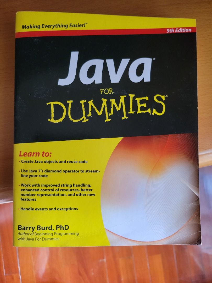 Java for Dummies by Barry Burd, PHD, 興趣及遊戲, 書本 & 文具, 教科書 - Carousell
