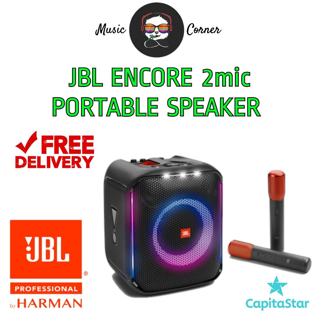Jbl Partybox Encore 2mic Microphone Portable Speaker, Audio, Soundbars ...