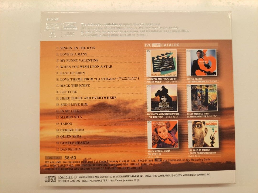 JVC XRCD24 Sampler. 2004 JVC. Manufactured by JVC, Japan., Hobbies ...