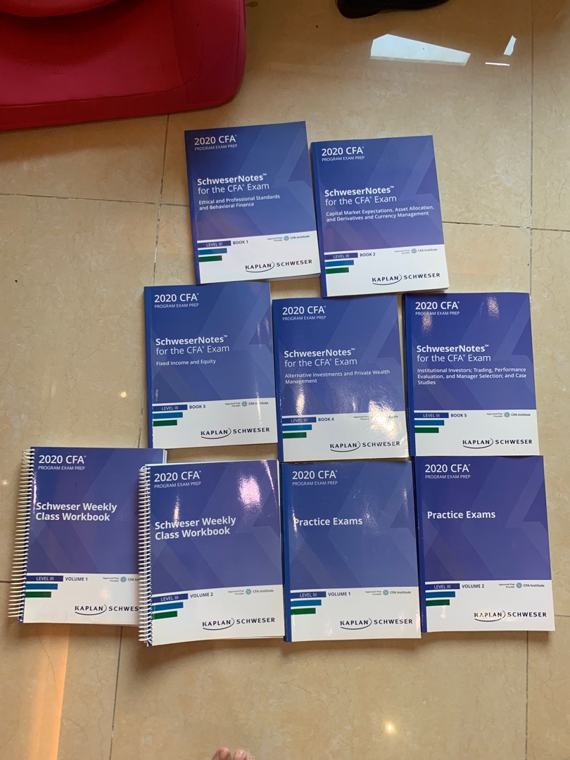 Kaplan CFA exam 2020 notes exam class workbook level 3 level three ...