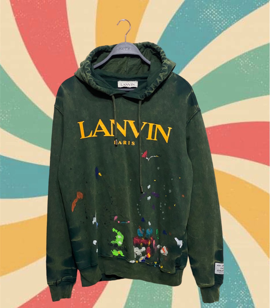 Lanvin Gallery Dept. Painted Logo Hoodie, Men's Fashion, Coats, Jackets ...
