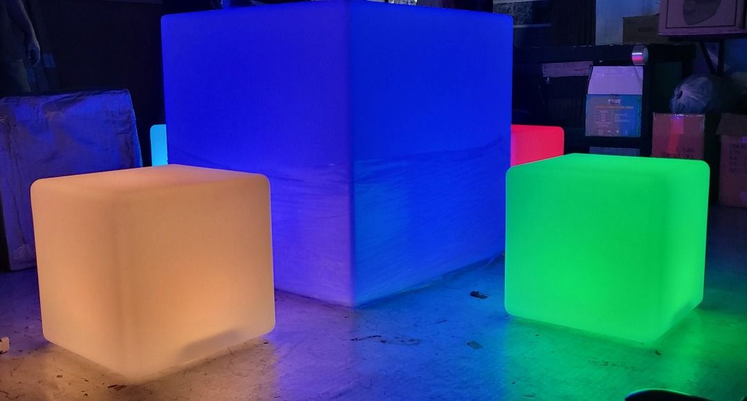 LED CUBES (ANY SIZE AVAILABLE) LED CUBES WITH REMOTE CONTROL TO CHANGE ...