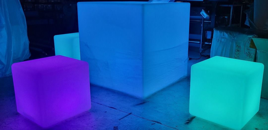 LED CUBES (ANY SIZE AVAILABLE) LED CUBES WITH REMOTE CONTROL TO CHANGE ...