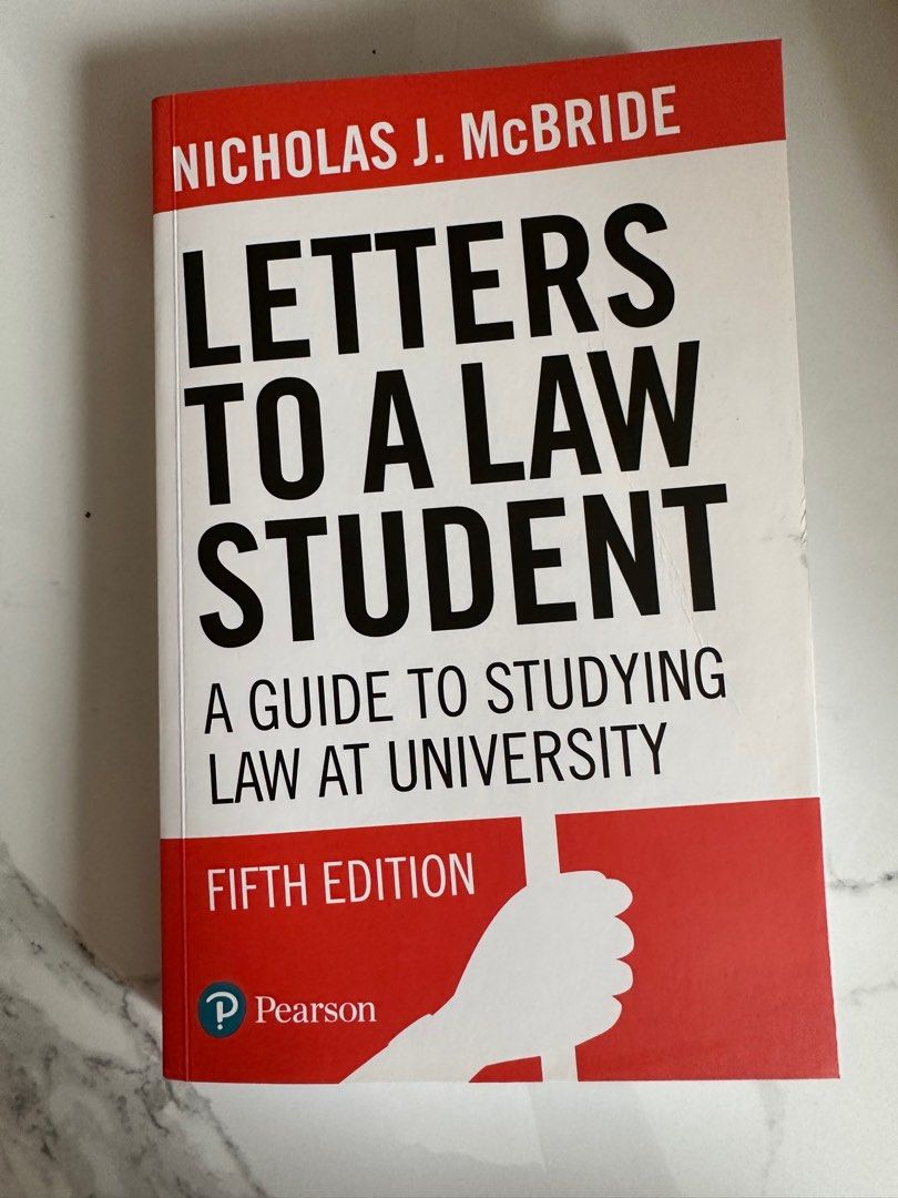 Book: Letters to a Law Student, 5th edition, A Guide to Studying Law at ...