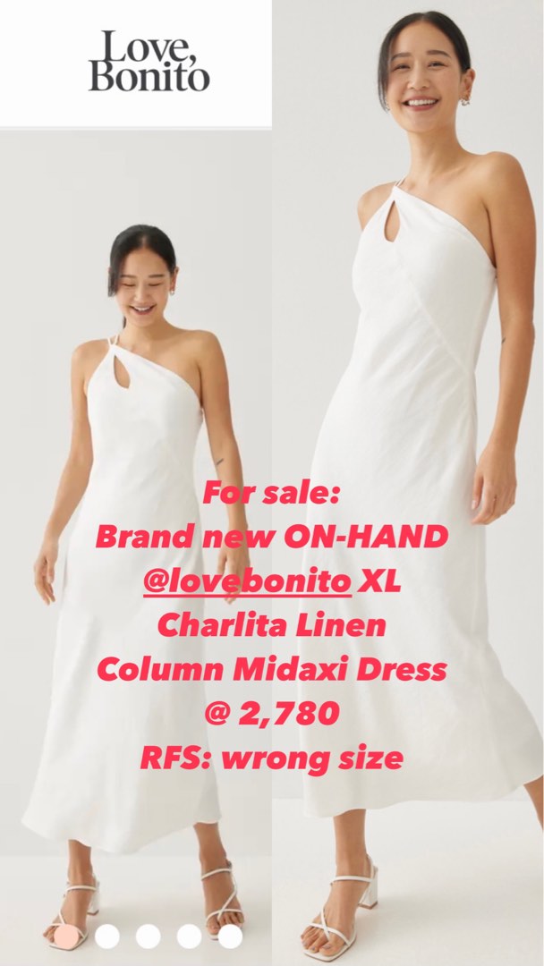 Love Bonito Charlita Linen Column Midaxi Dress, Women's Fashion, Dresses & Sets, Dresses on ...