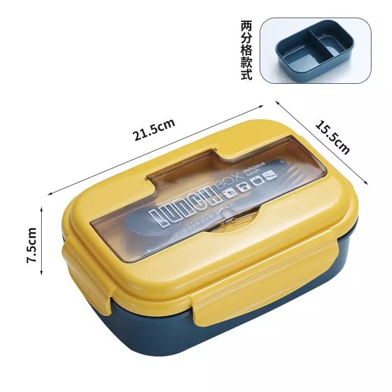 Bento Lunch Box 1100ml Leakproof Microwaveable Safe Plastic Lunch Box 2
