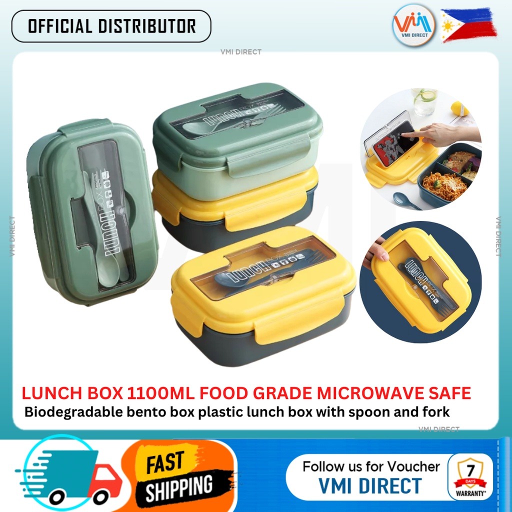 Lunch Box 1100ml Food Grade Microwave Safe Biodegradable Bento Box