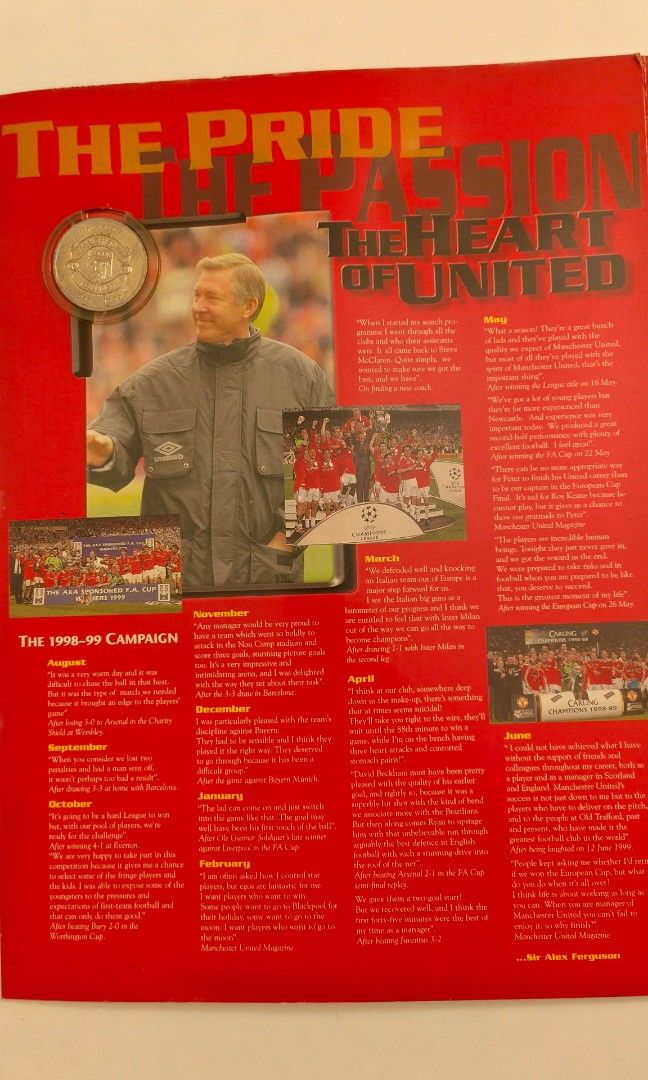 Manchester United treble commemorative Coins, Hobbies & Toys ...