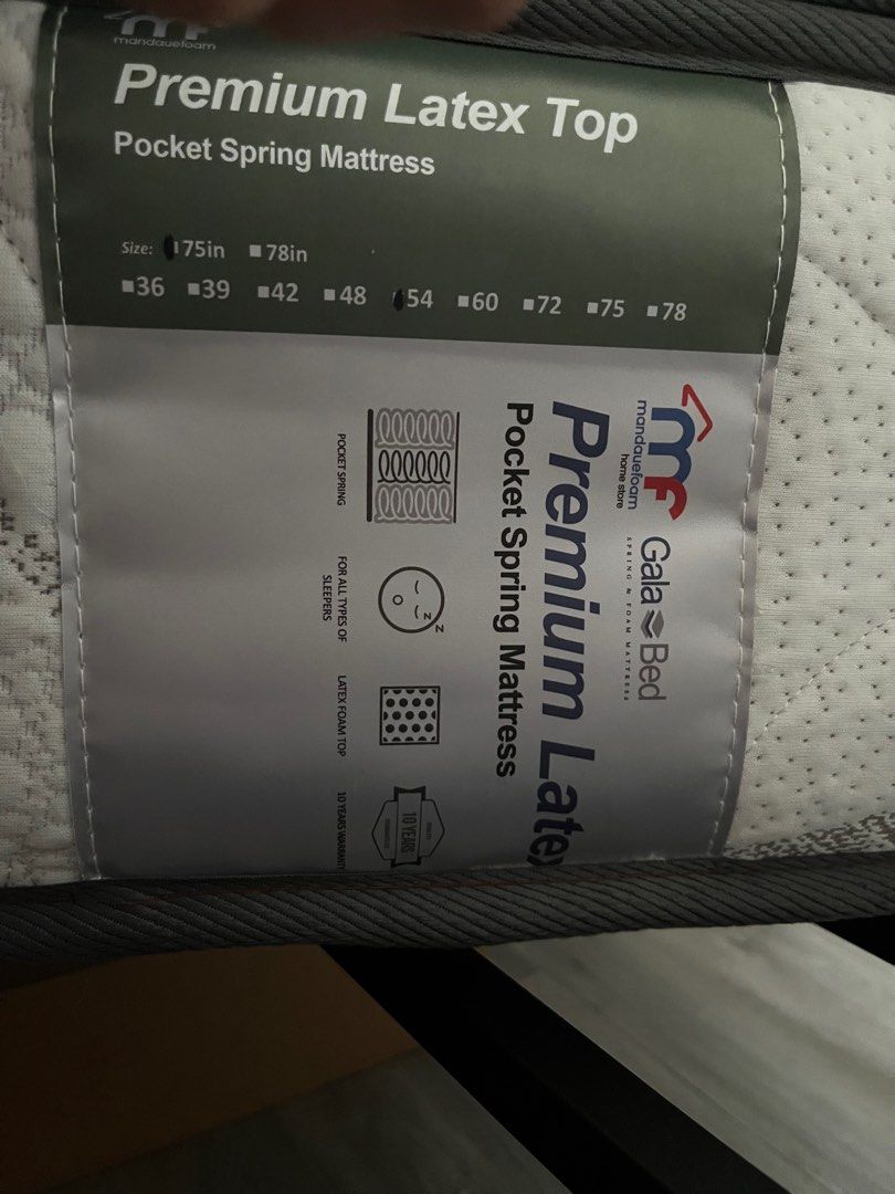 Mandaue Foam Gala Bed Pocket Spring with Latex Top, Furniture & Home ...
