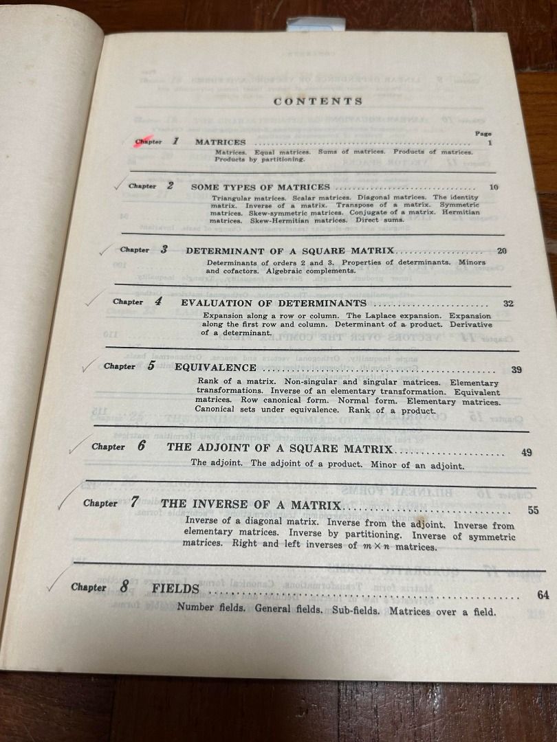 Matrices, Frank Ayres, JR, Hobbies & Toys, Books & Magazines, Textbooks ...