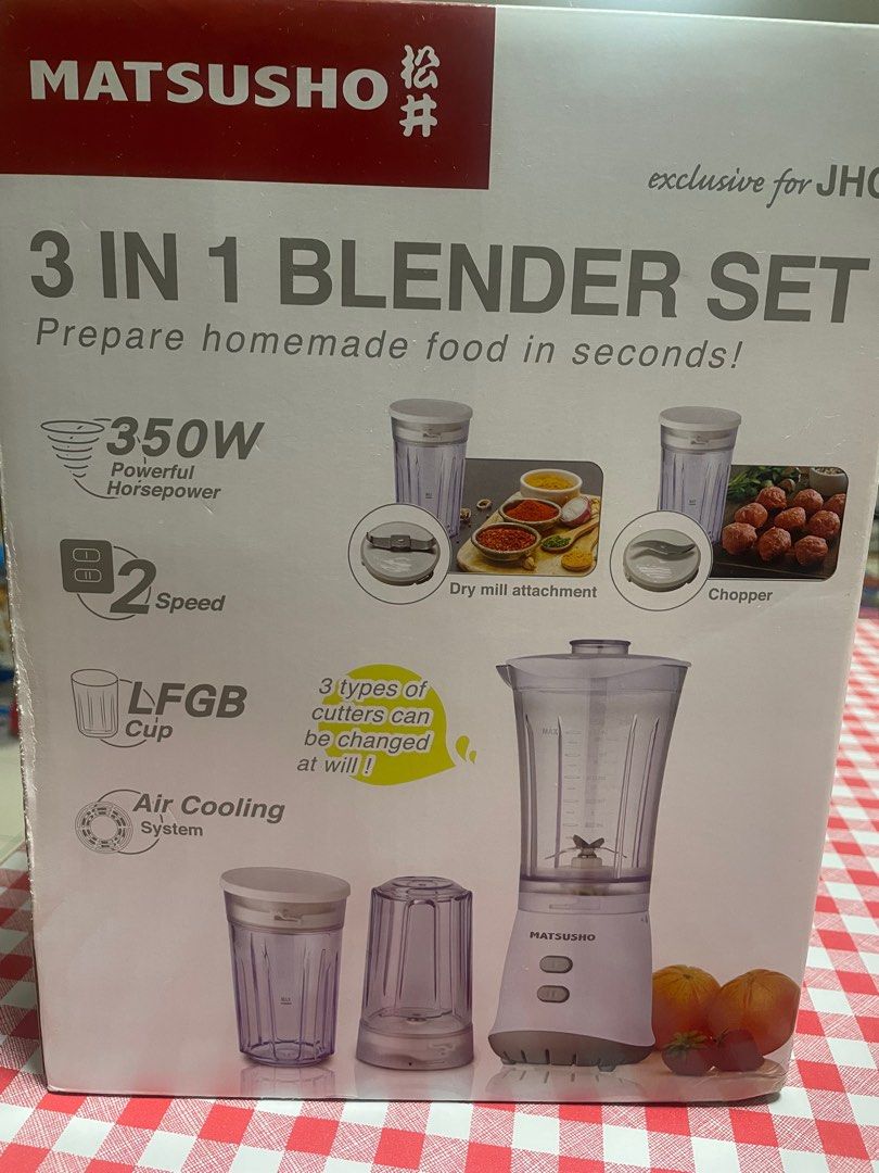 Matsusho 3 in 1 Blender Set, TV & Home Appliances, Kitchen Appliances ...