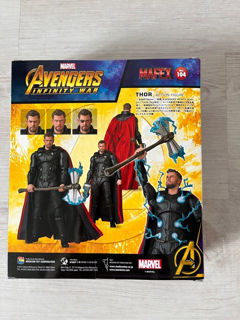 Medicom mafex no. 104 Thor avengers infinity war, Hobbies & Toys, Toys ...