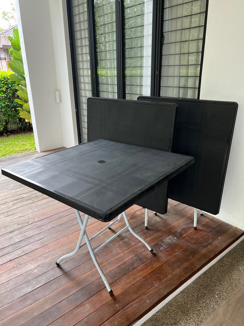 Meja Lipat Plastik / Meja Lipat Kenduri, Furniture & Home Living ...