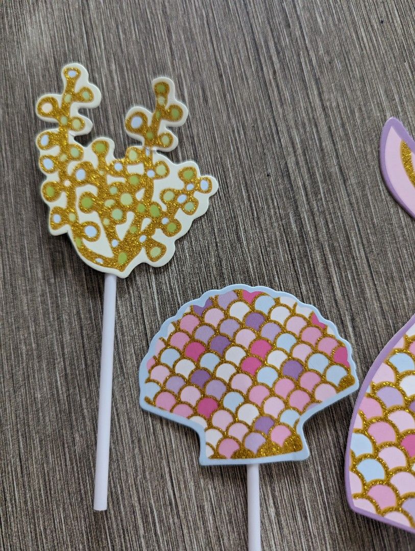 Mermaid glitter cake topper cake decoration mermaid shimmery tail ...