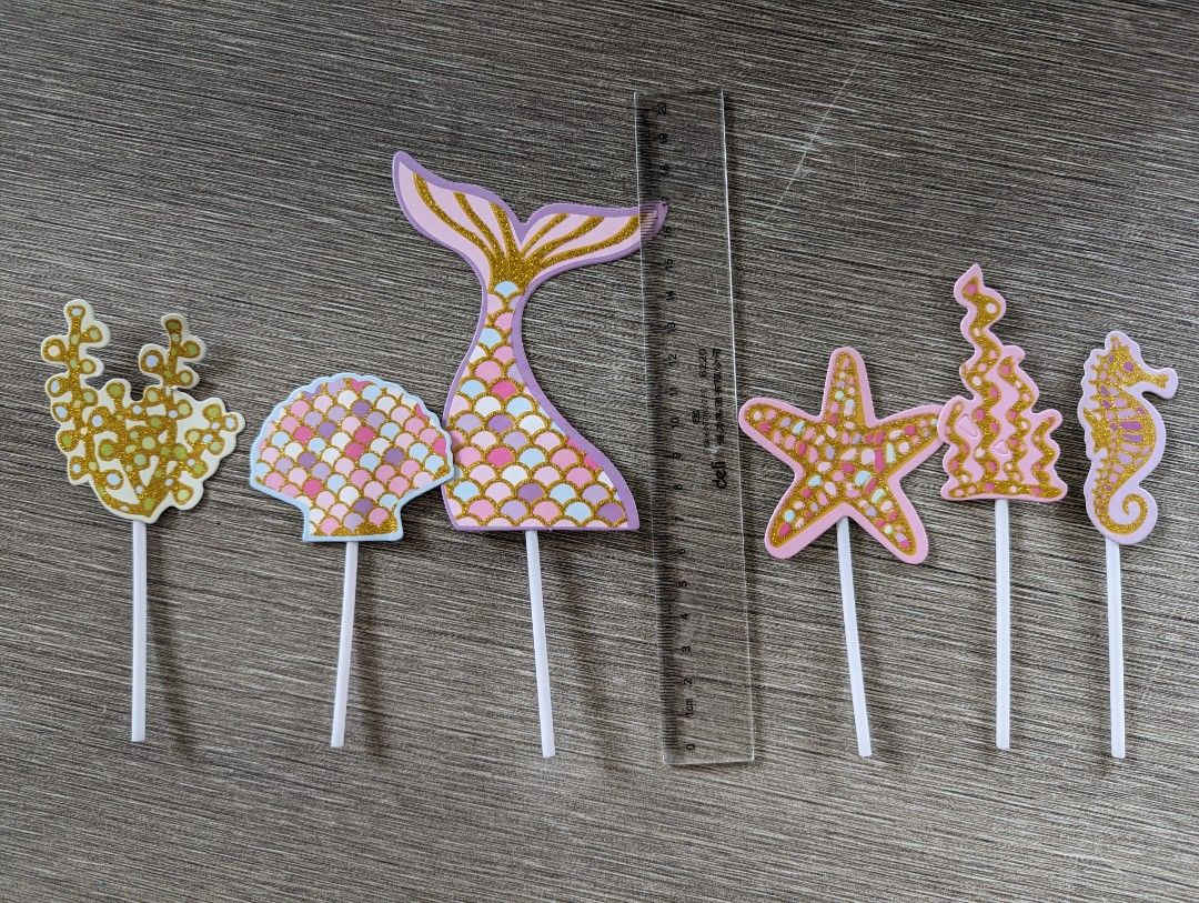 Mermaid glitter cake topper cake decoration mermaid shimmery tail ...