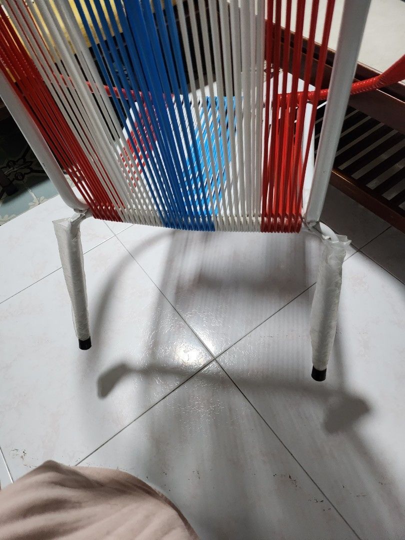 Mid-century retro string chair, Furniture & Home Living, Furniture ...