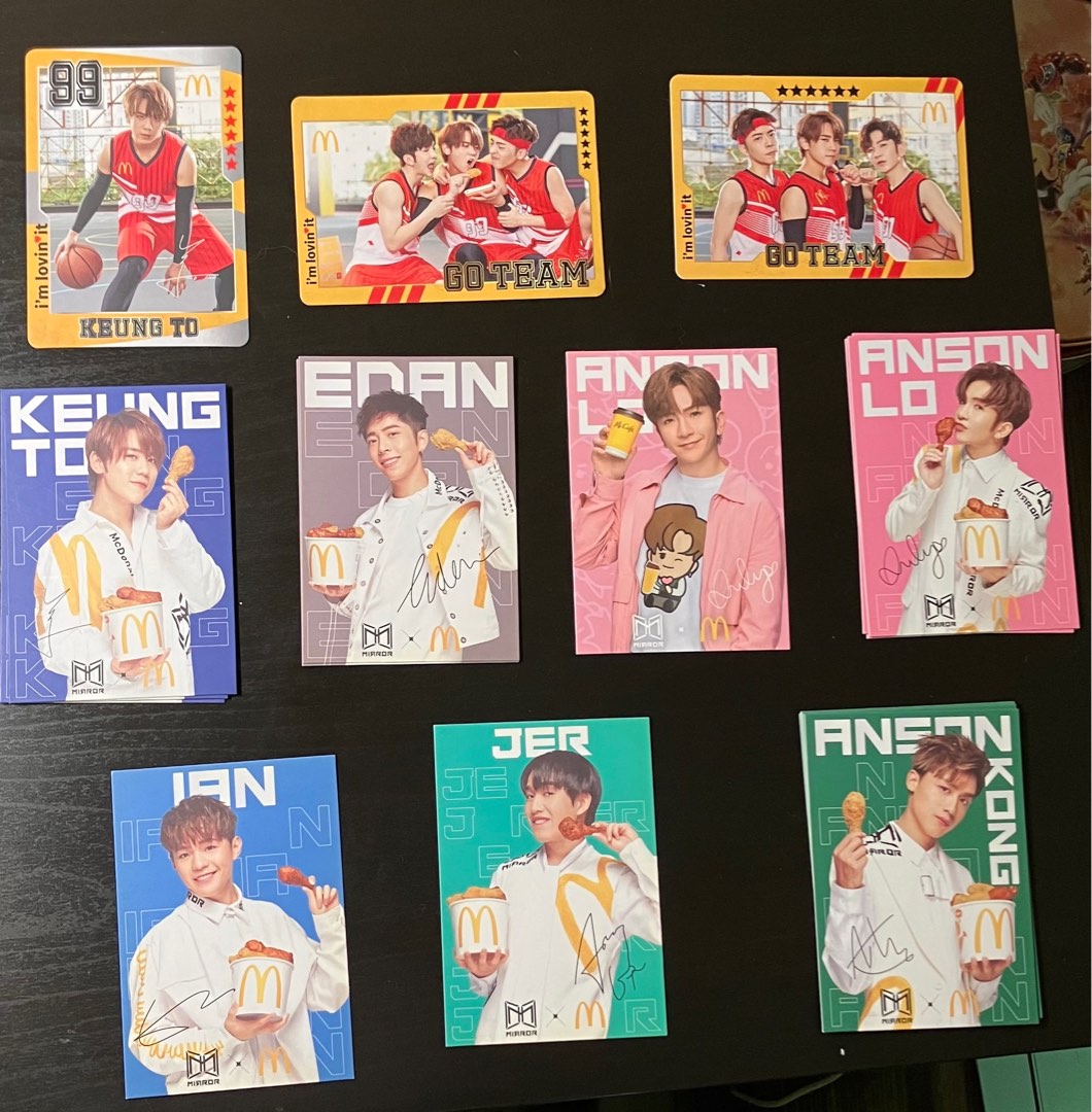 Mirror McDonald's card + csl card, 興趣及遊戲, 收藏品及紀念品, 韓流 - Carousell